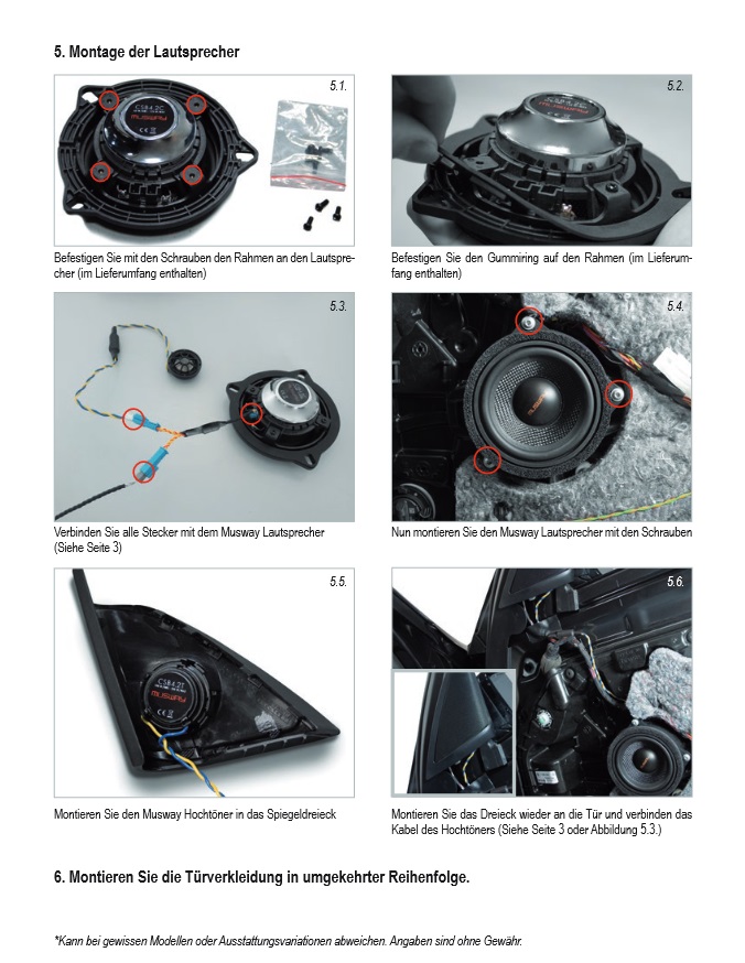 MUSWAY CSB-4.2C Kompo-Kit 10 cm Lautsprecher für BMW E- / F- und G-Modelle